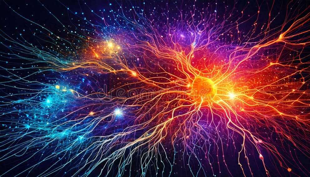 AI-Generated AI Technology Evolution in Vibrant Colors – Futuristic ...