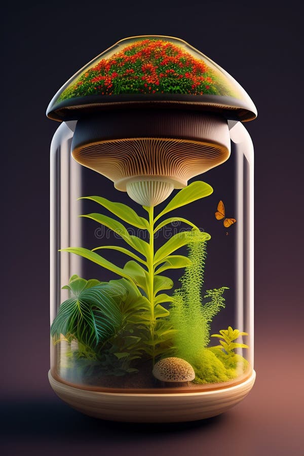 AI generated terrarium stock illustration. Illustration of artwork ...
