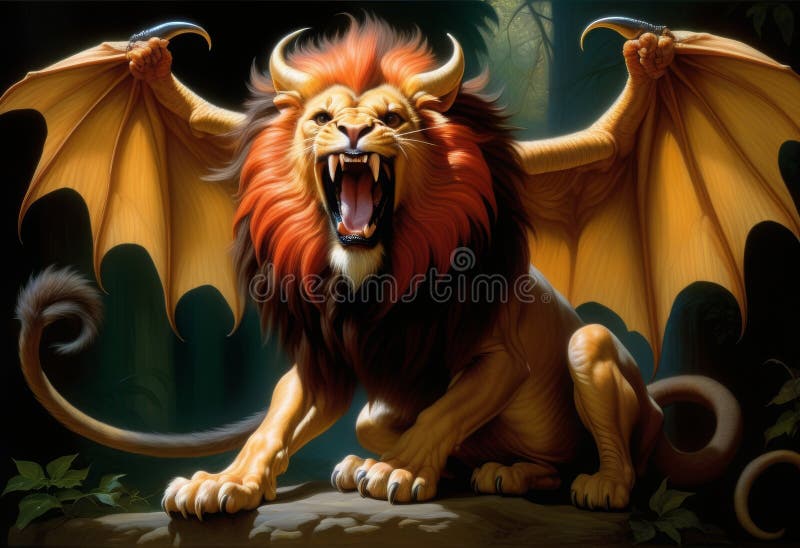 The Terrifying Manticore Unleashed in Vibrant Acrylic Stock ...