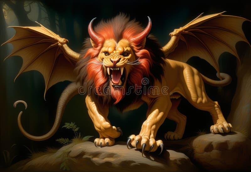 The Terrifying Manticore Unleashed in Vibrant Acrylic Stock ...