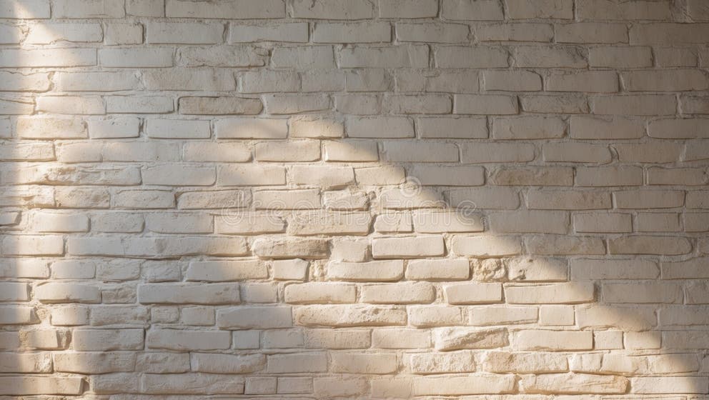 Textured White Brick Wall with Natural Light Emphasizing Rustic ...