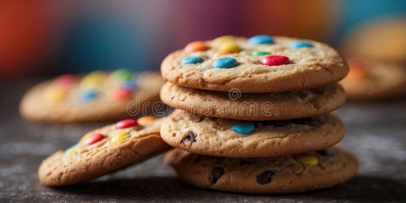 Three Different Types of Cookies are Stacked on Top of Each Other ...