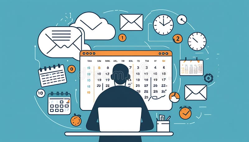 AI-Generated Time Management Visualization Stock Illustration ...