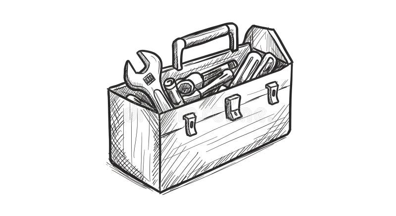 AI-Generated Tool Box Sketch Stock Illustration - Illustration of ...