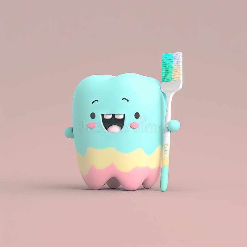 AI Generated Toothbrush and Tooth Mascot Stock Illustration ...