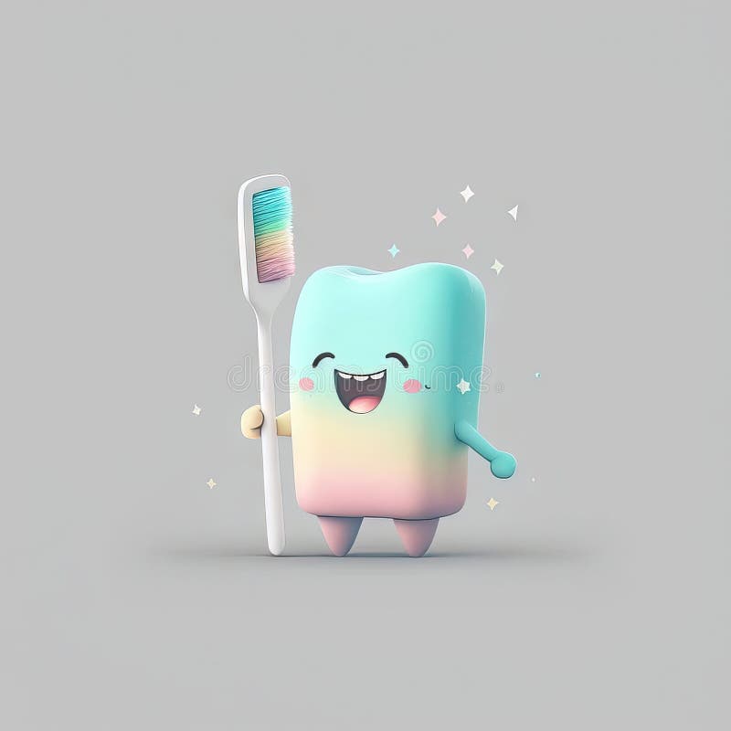AI Generated Toothbrush and Tooth Mascot Stock Illustration ...