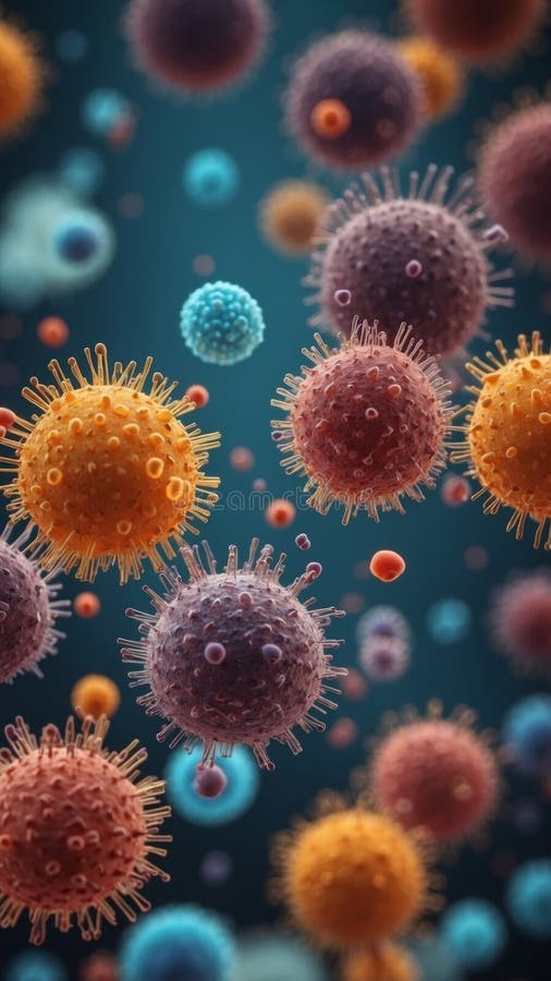 Top Down View of Samples of Bacteria and Virus Samples in a Science Lab ...