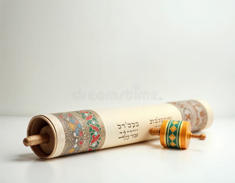 Hanukkah Parade in a Colorful Crowded Street Stock Illustration ...