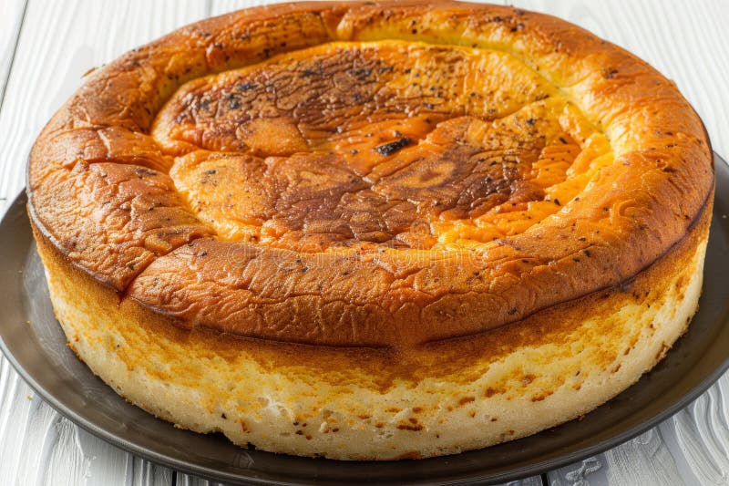 Traditional Basque Cheesecake with Caramelized Top in Elegant ...