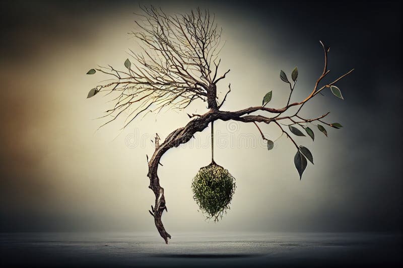 Tree of Hope, Made with Generative AI Stock Illustration - Illustration ...