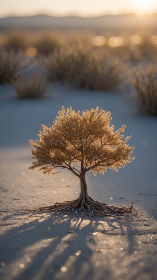A Tree Whose Roots Glow with the Light of a Thousand Suns, Growing in a ...