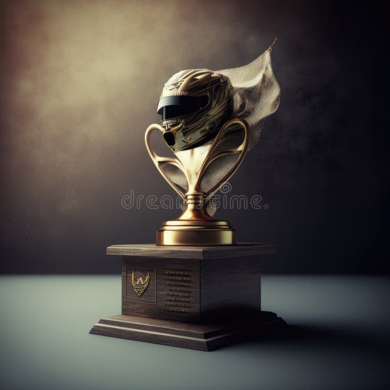 Ai Generated Trophy with Rgb Light Stock Illustration - Illustration of ...