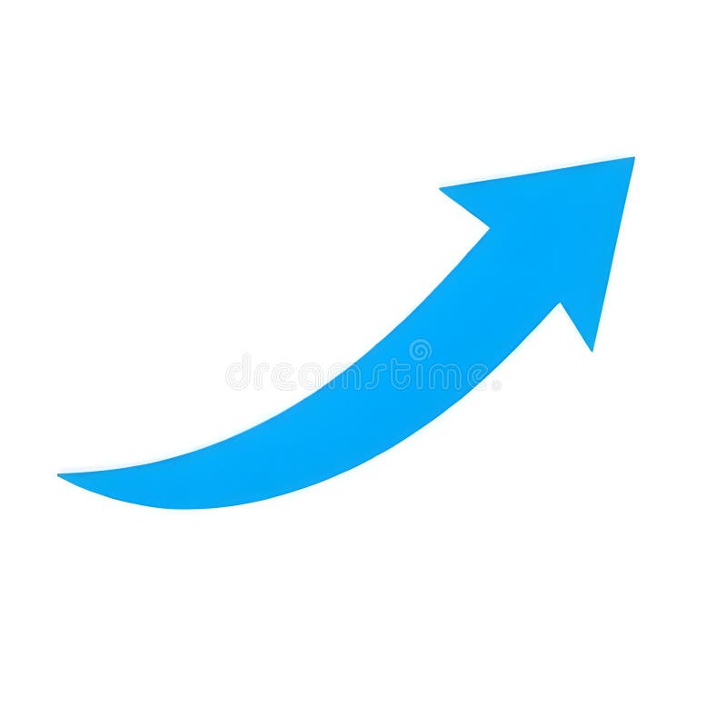 AI Generated Two Blue Curved Arrows Facing Opposite Directions on White ...