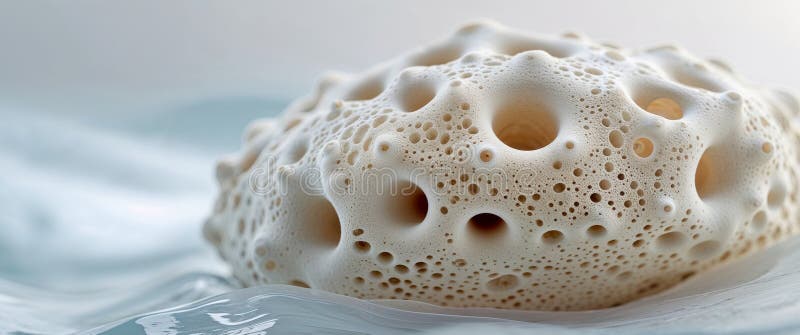 Unique Texture Natural Sponge Visible Pores Bubbles Close Up Stock ...