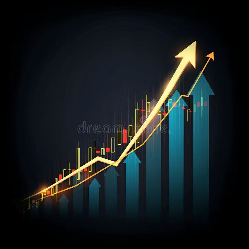 AI-Generated Upward Trending Stock Market Graph with Rising Arrows and ... AI-Generated Upward Trending Stock Market Graph with Rising Arrows and ...