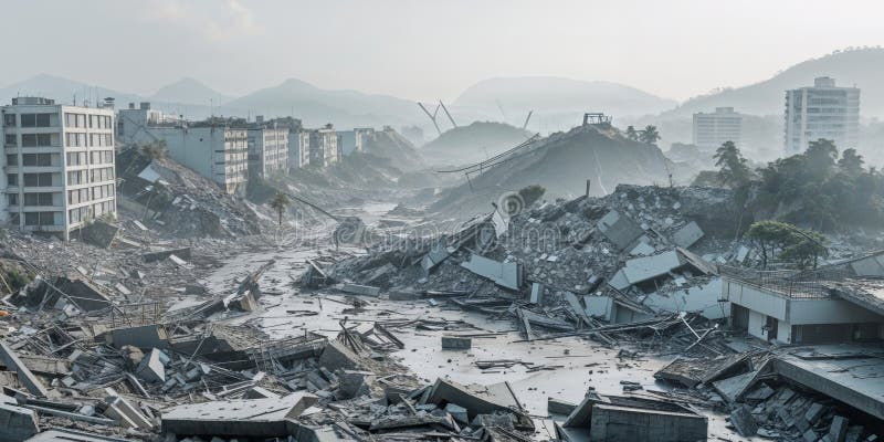 Urban Area Impacted by Massive Landslide with Collapsed Structures and ...