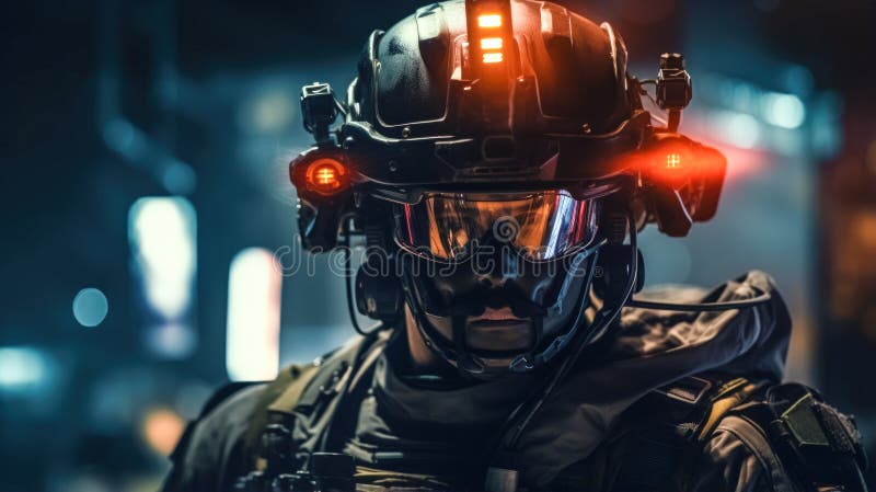 AI Generated Urban Special Forces with Advanced Technology Night Vision ...