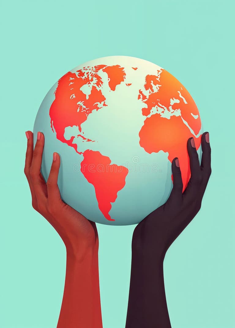 Diverse Hands Holding Globe Stock Illustrations – 503 Diverse Hands ...