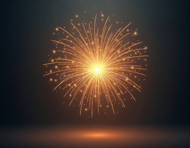 Vector of Fireworks Display with a Star Shapes Sparkles in the Middle ...