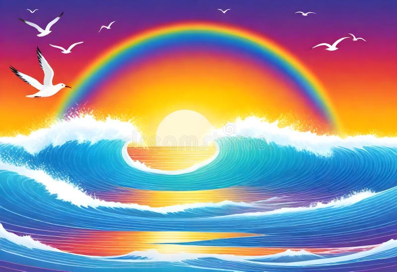 Rainbow Vector Waves Stock Illustrations – 13,326 Rainbow Vector Waves ...