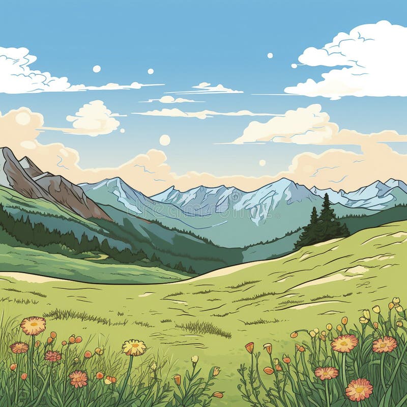 Simple Alpine Mountains Logo Design, Vector Stock Illustration ...