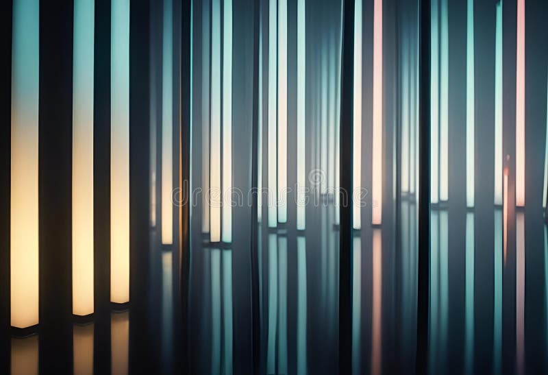 Abstract Vertical Light Bars with Gradient Hues Stock Illustration ...