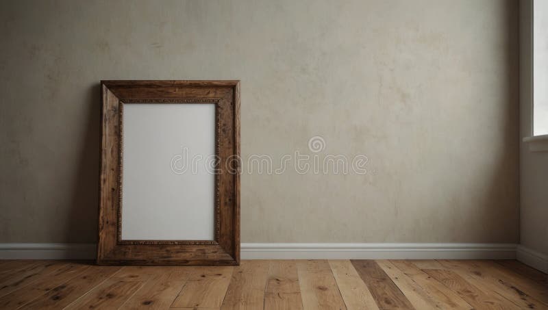 Vertical Wooden Frame Mock Up Wooden Frame Poster on Wooden Floor with ... Vertical Wooden Frame Mock Up Wooden Frame Poster on Wooden Floor with ...