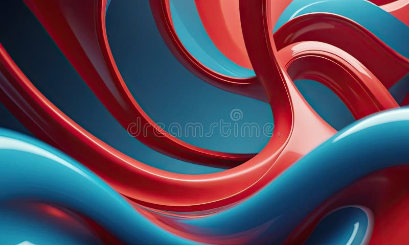 A Blue and Red Liquid with a Flowy Texture. Stock Illustration ...