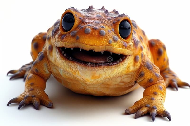 Vibrant Close Up of a Colorful Toad with Striking Orange and Brown ...