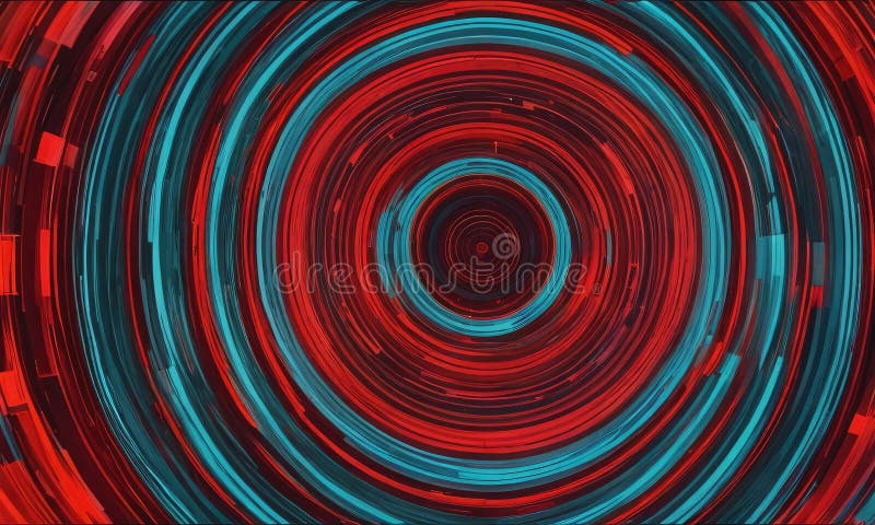 A Blue and Red Circle is Shown in the Image. Stock Illustration ...