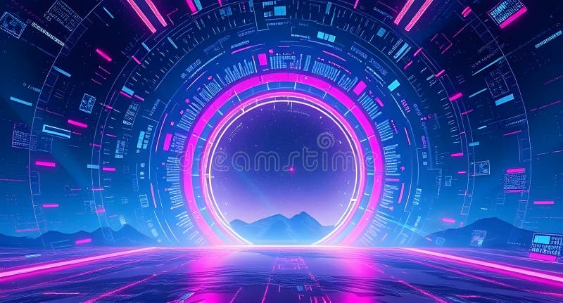 AI-Generated Virtual Reality Portal – Gateway To Digital Worlds Stock ...