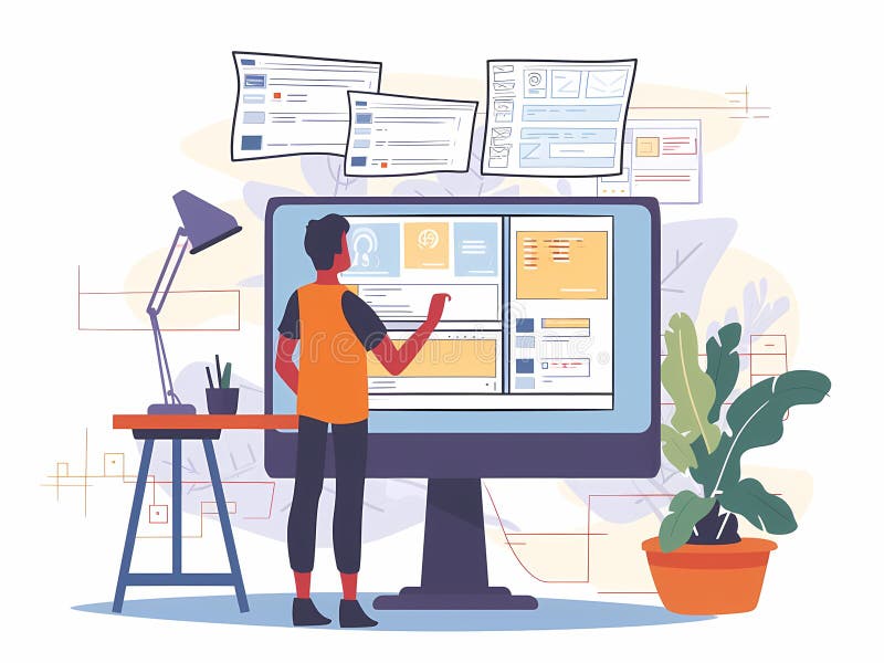 AI-Generated Visual of a Content Strategist Creating Digital Content on ...