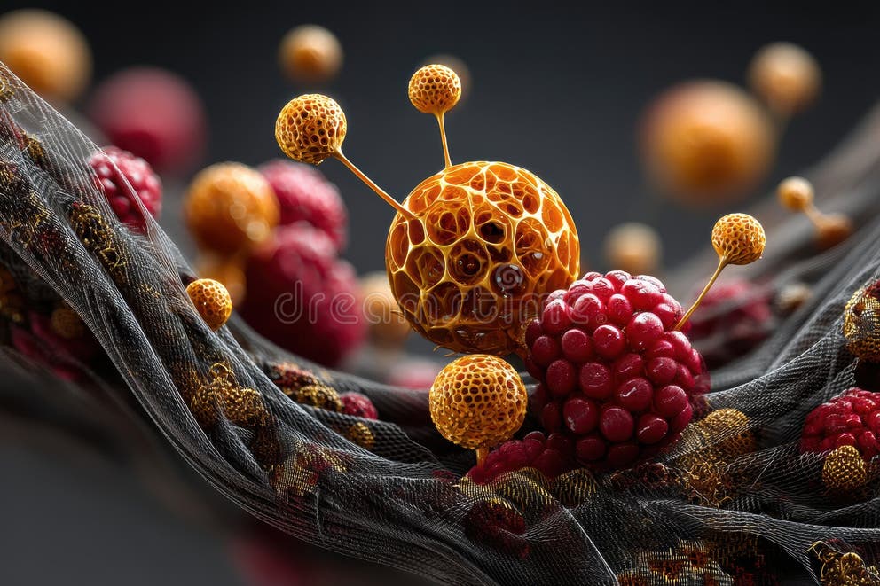 Bacterial Pattern on Simulated Woven Textile Mesh Structure 09 Stock ...