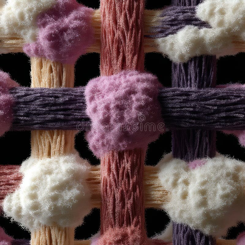 Bacterial Pattern on Simulated Woven Textile Mesh Structure 04 Stock ...