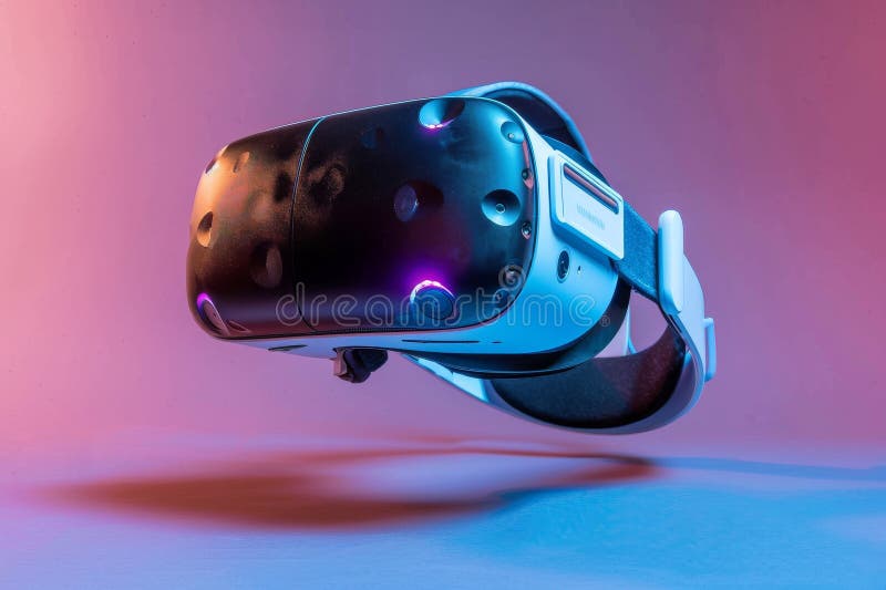 VR Headset in Black and White, Highlighting Modern Virtual Reality ...