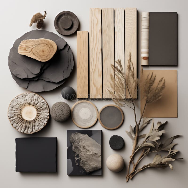 AI Generated Wall Wooden Elements for Interior Design with Mood Boards ...