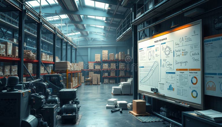 AI-Generated Warehouse Visualization Stock Illustration - Illustration of generated, retail ...