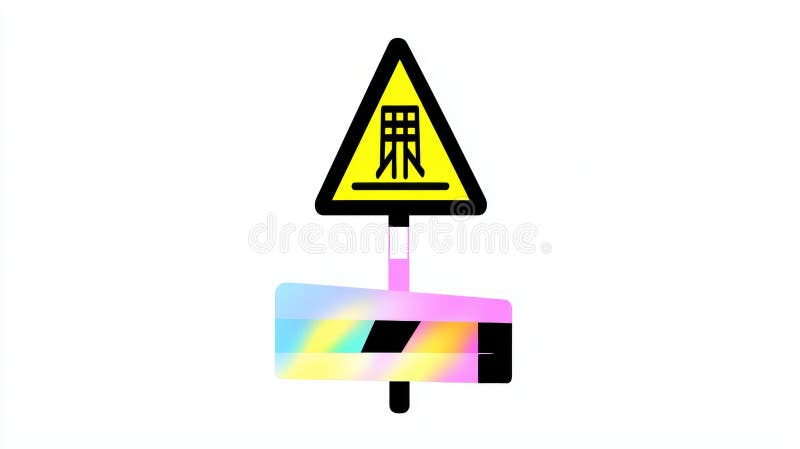 AI-Generated Warning Sign stock illustration. Illustration of warning ...