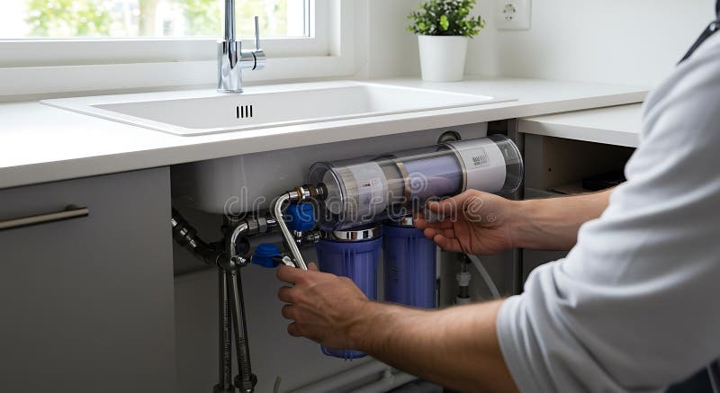 AI-Generated Water Filter Installation Stock Illustration ...