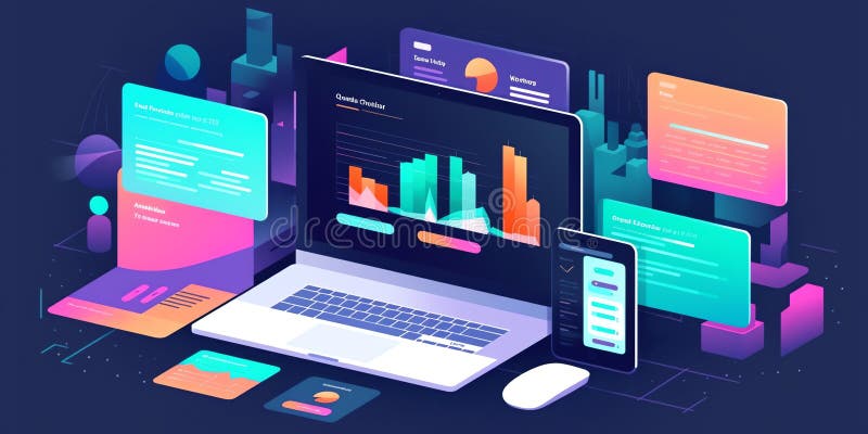 2showing_the_process stock illustration. Illustration of application ...