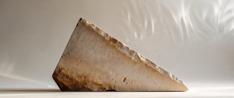 Wedge Shaped Stone Slab Under Soft Lighting Stock Image - Image of ...