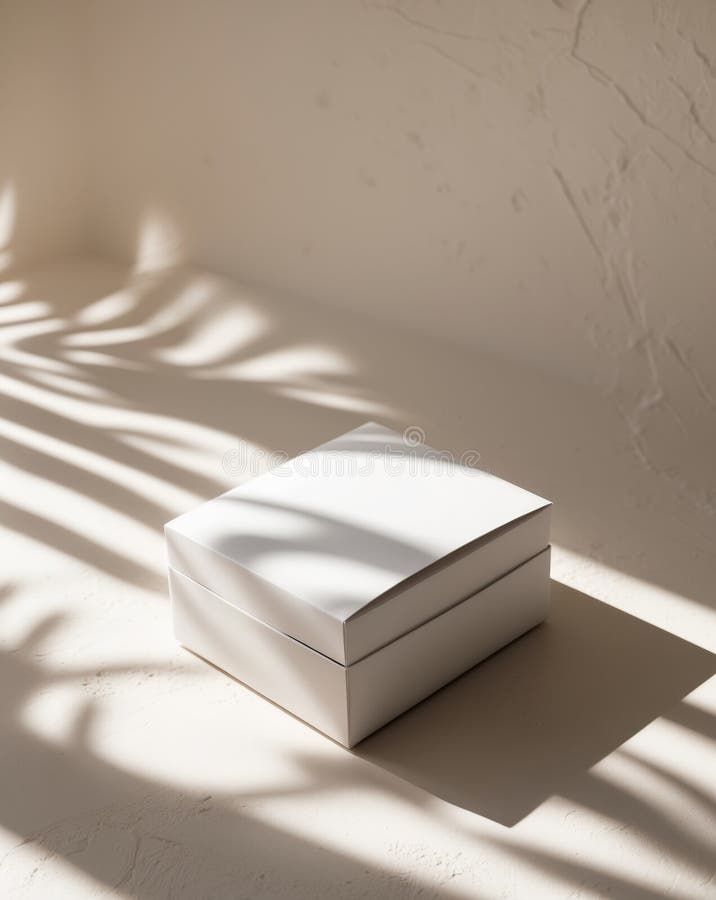 White Box Packaging Soft Shadow Natural Light Stock Photos - Free ...