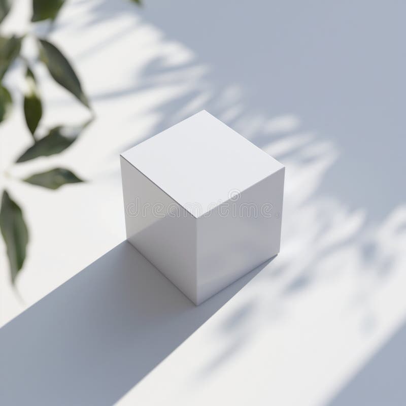 Ai Generated. White Cube Stand Mock Up for Product Stock Illustration ...