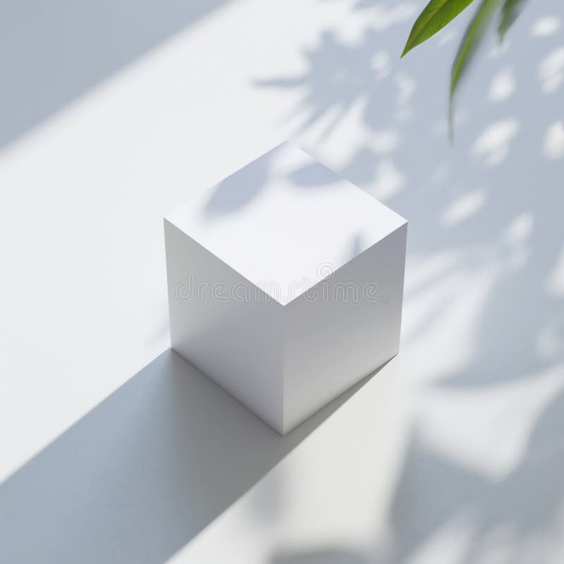 Ai Generated. White Cube Stand Mock Up for Product Stock Illustration ...