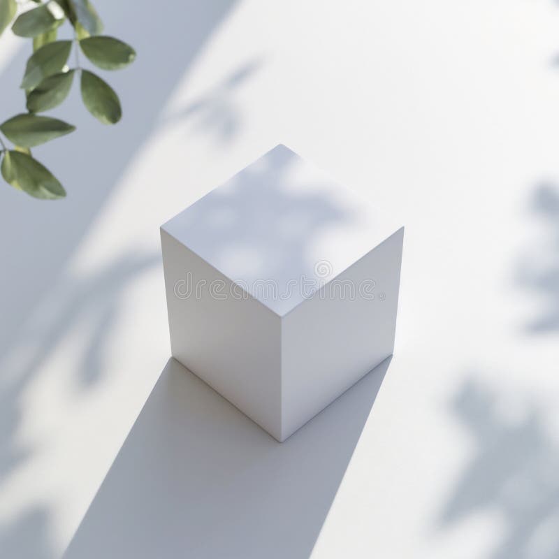Ai Generated. White Cube Stand Mock Up for Product Stock Illustration ...