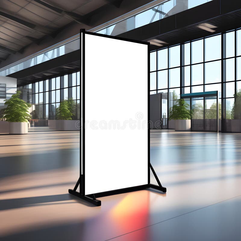 AI-Generated: a White Frame of a Billboard for Displaying Advertisement ...