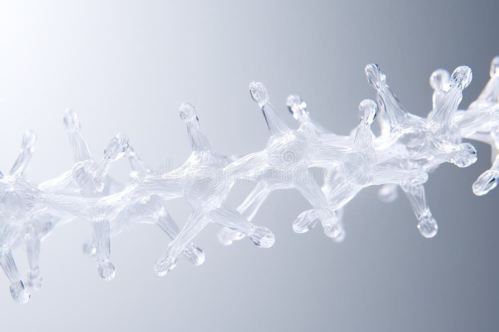 White Molecular Splash Shaped Structure Suspended on Light Background ...
