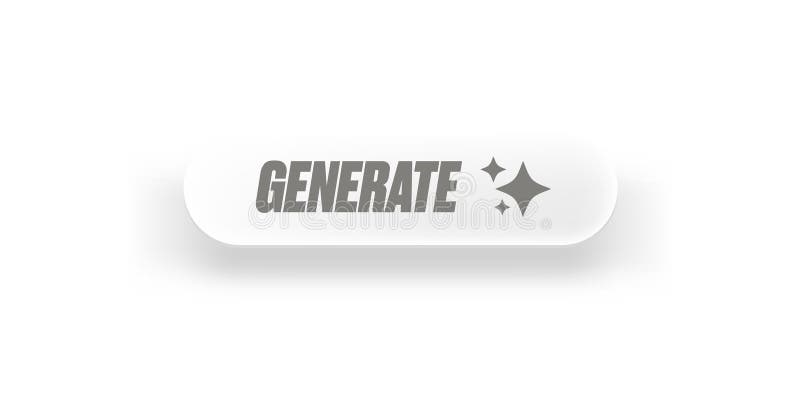 AI Generated White Paper Style Button for Artificial Intelligence Generate App Vector Design ...