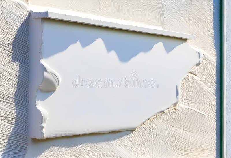 White Plaster on the Building. Plaster is a Building Material Used ...