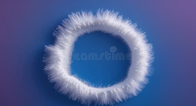 White Powder Forms a Circle on a Blue Background. Stock Photo - Image ...
